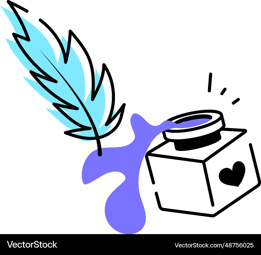 Handy doodle icon depicting romantic writing Vector Image