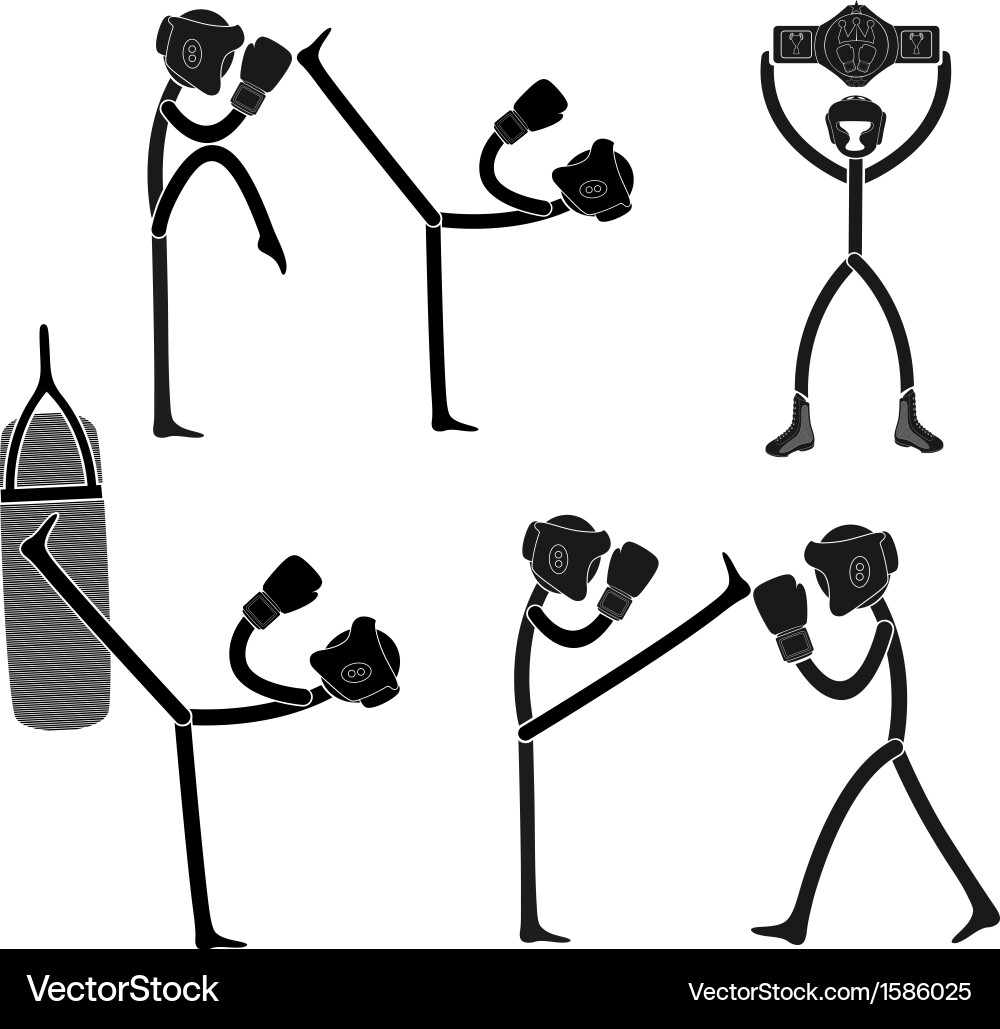 Kickboxing Royalty Free Vector Image - VectorStock