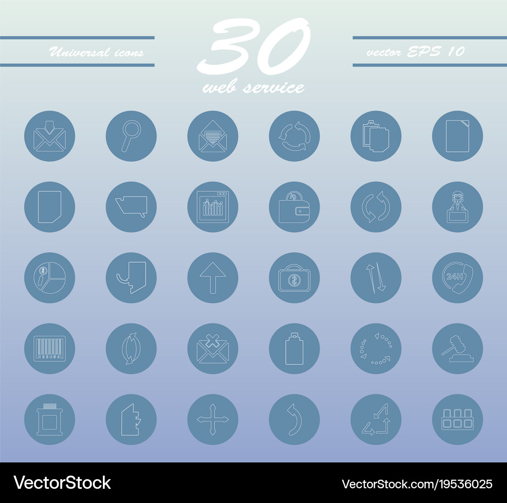Service line icons set Royalty Free Vector Image