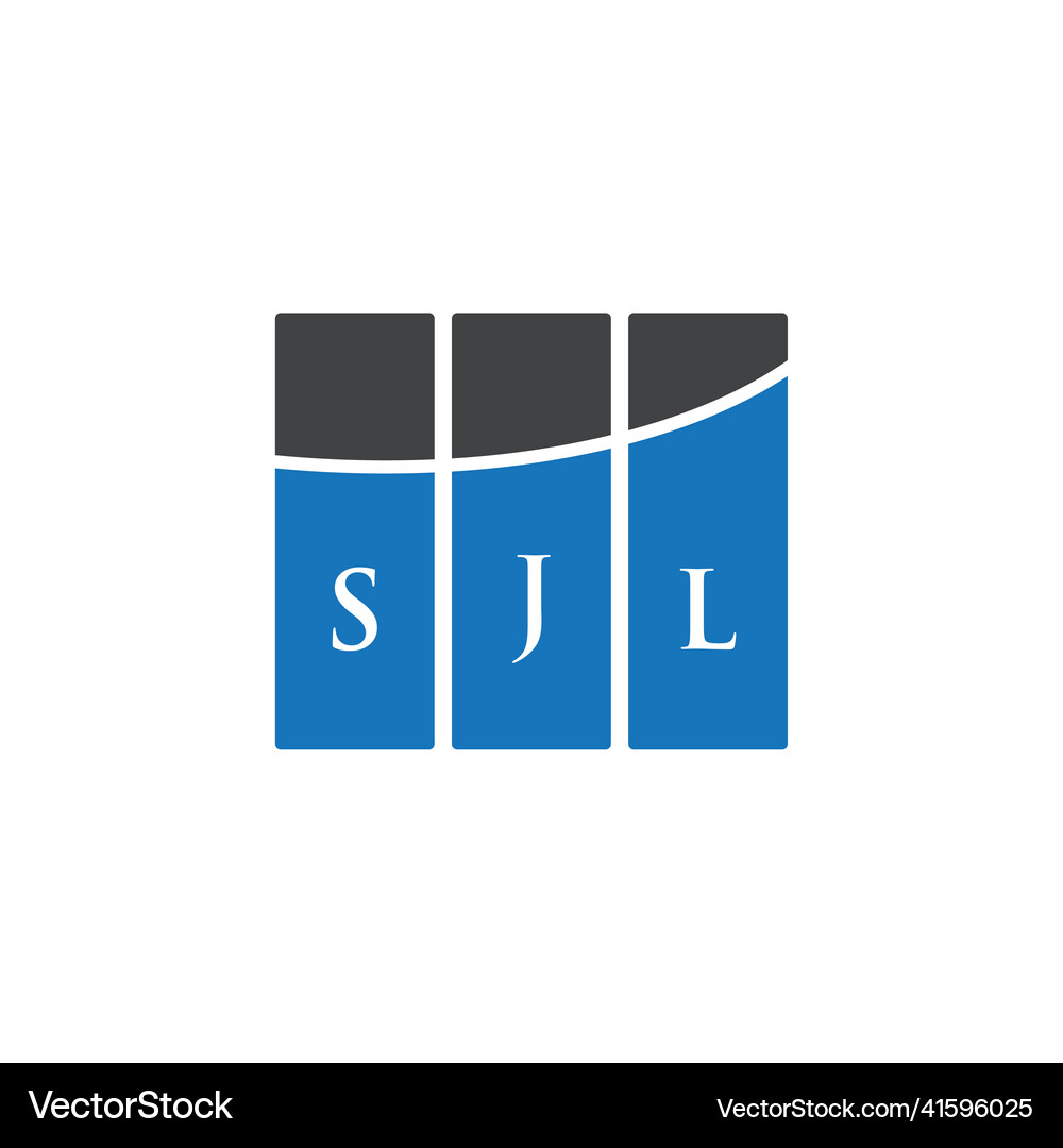 Sjl letter logo design on white background Vector Image
