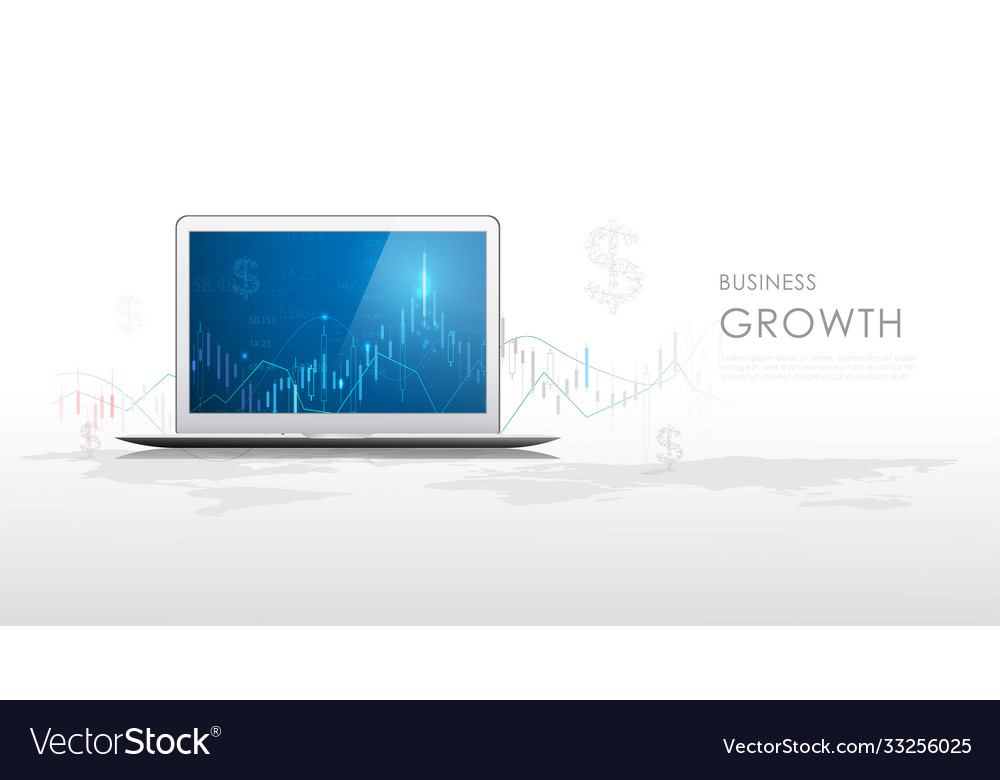 Stock and graph design background business graph Vector Image