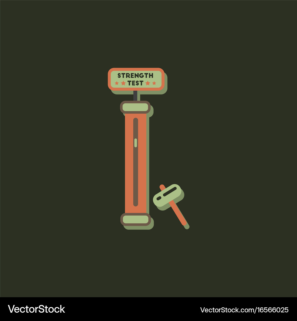 Strength tester test your amusement game Vector Image