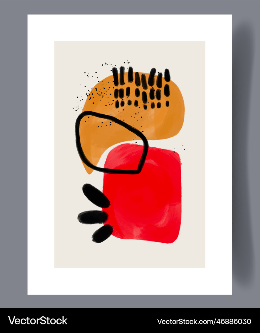 Abstract picture postmodernism wall art print Vector Image