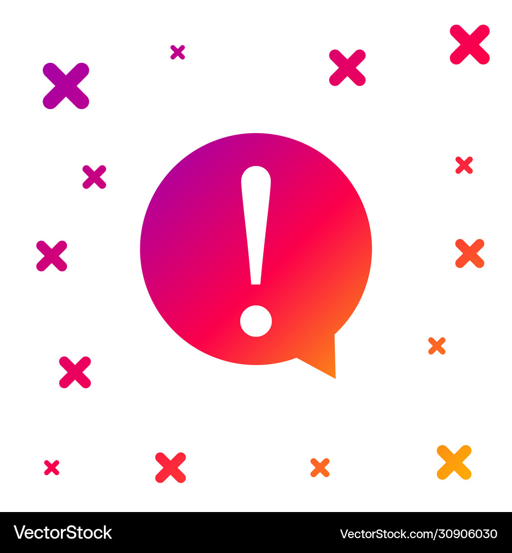 Color exclamation mark in circle icon isolated Vector Image