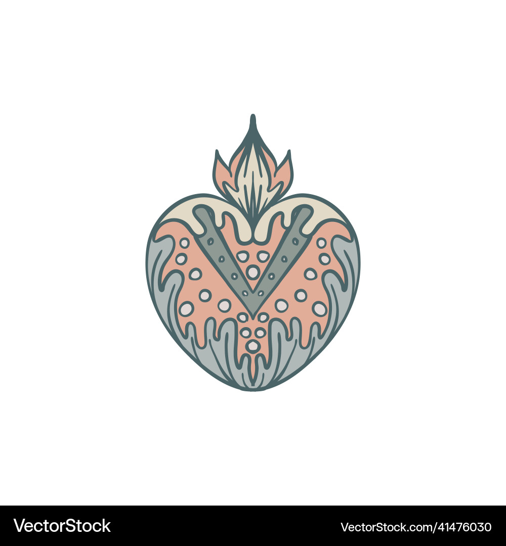 Floral vintage element isolated enchanted Vector Image