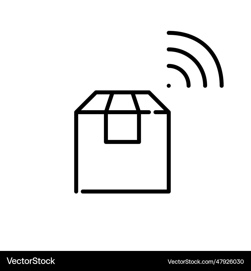 Parcel with smart tracking sensor delivery Vector Image