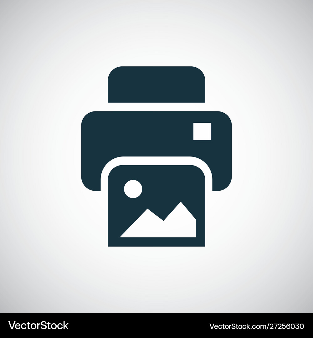 Photo printer icon for web and ui on white Vector Image