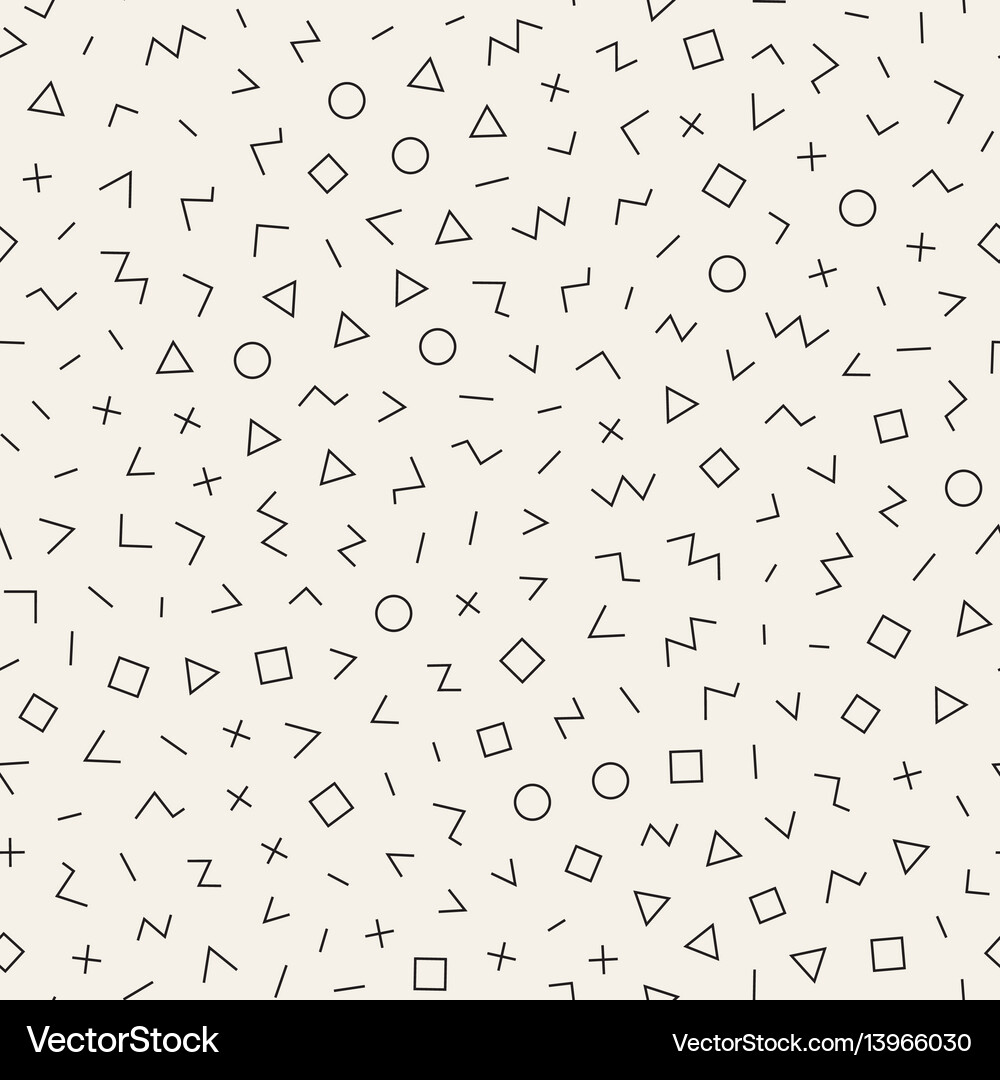 Scattered geometric line shapes abstract Vector Image