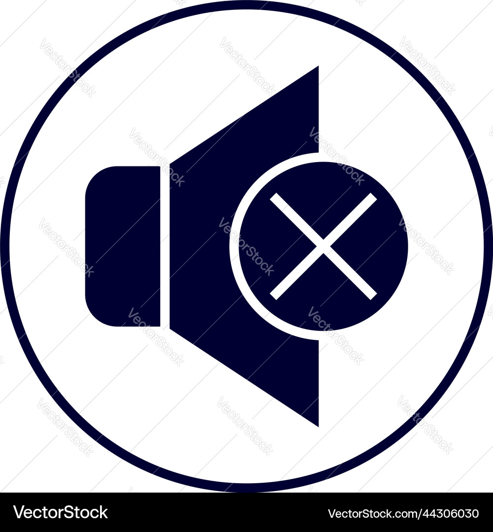 Ui sound off on a white background Royalty Free Vector Image