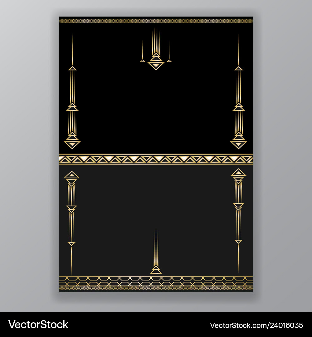 Art deco page template Royalty Free Vector Image