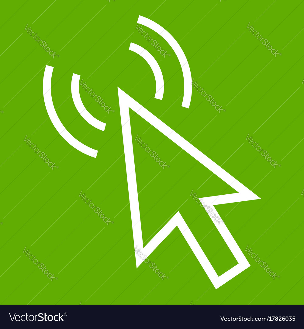 Click icon green Royalty Free Vector Image - VectorStock