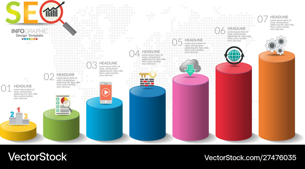 Digital marketing concept infographic chart Vector Image