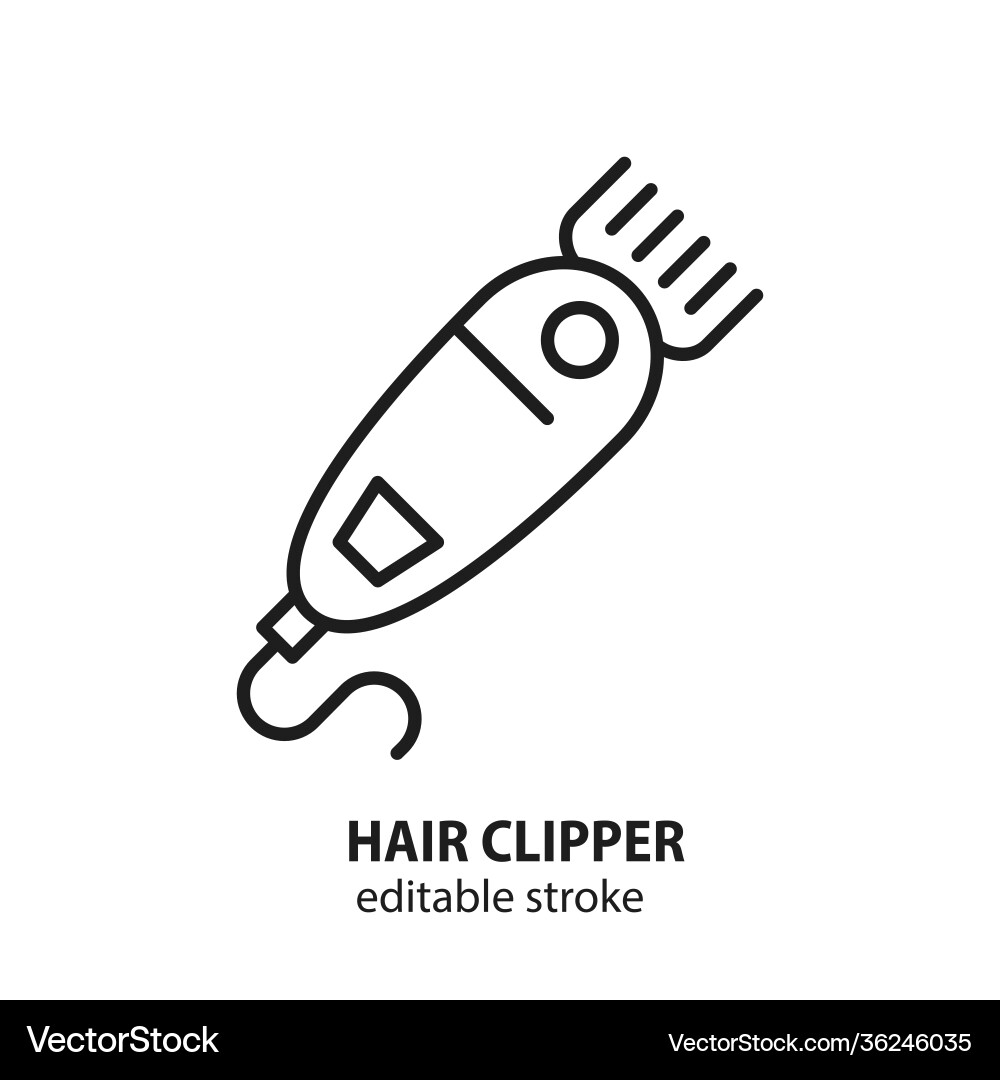 Electrical hair clipper line icon Royalty Free Vector Image