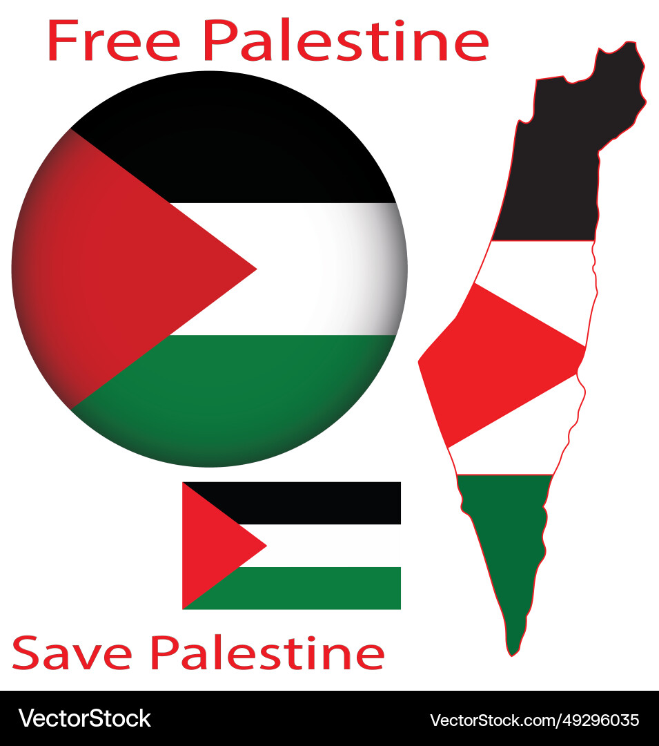 Free palestine save palestine Royalty Free Vector Image