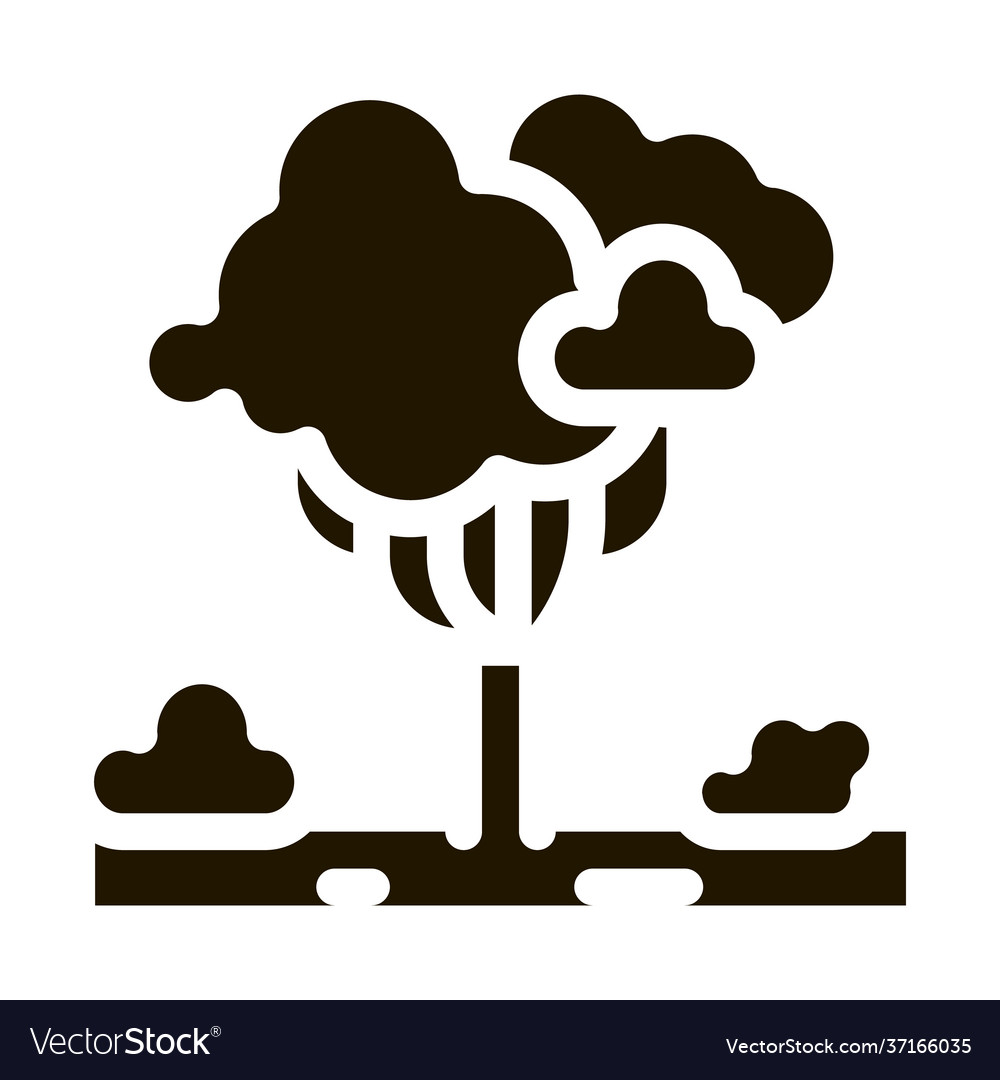 Jungle forest tree icon glyph Royalty Free Vector Image