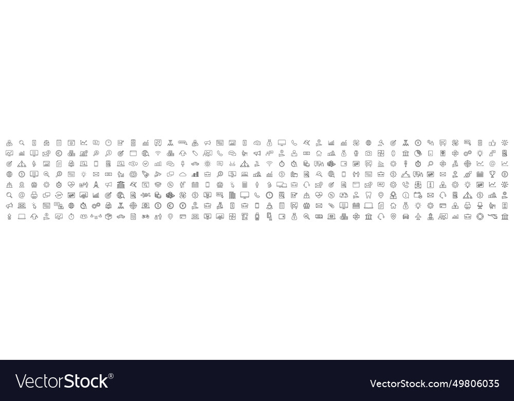 Set of 330 business icons and finance Royalty Free Vector