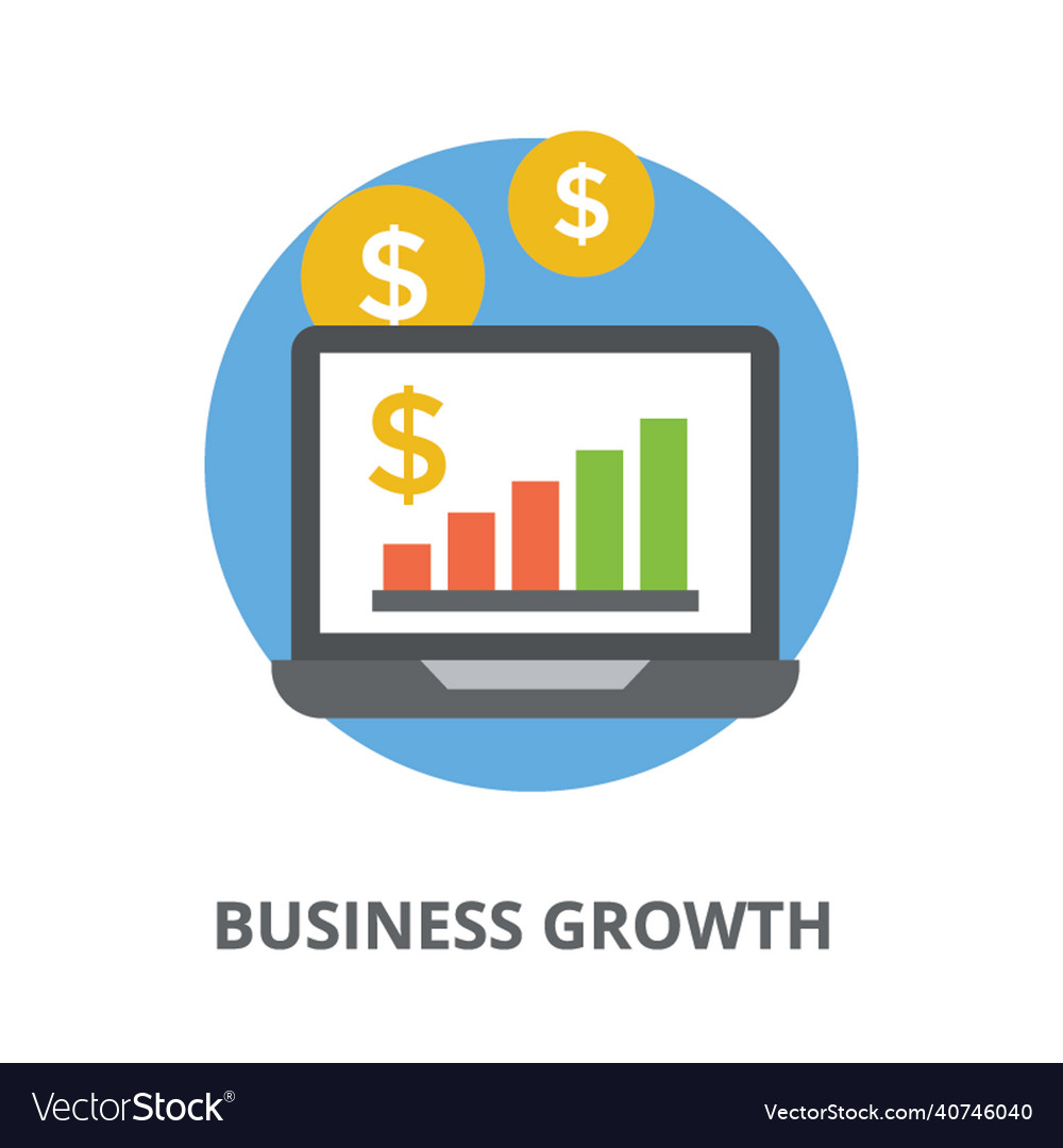 Business growth Royalty Free Vector Image - VectorStock