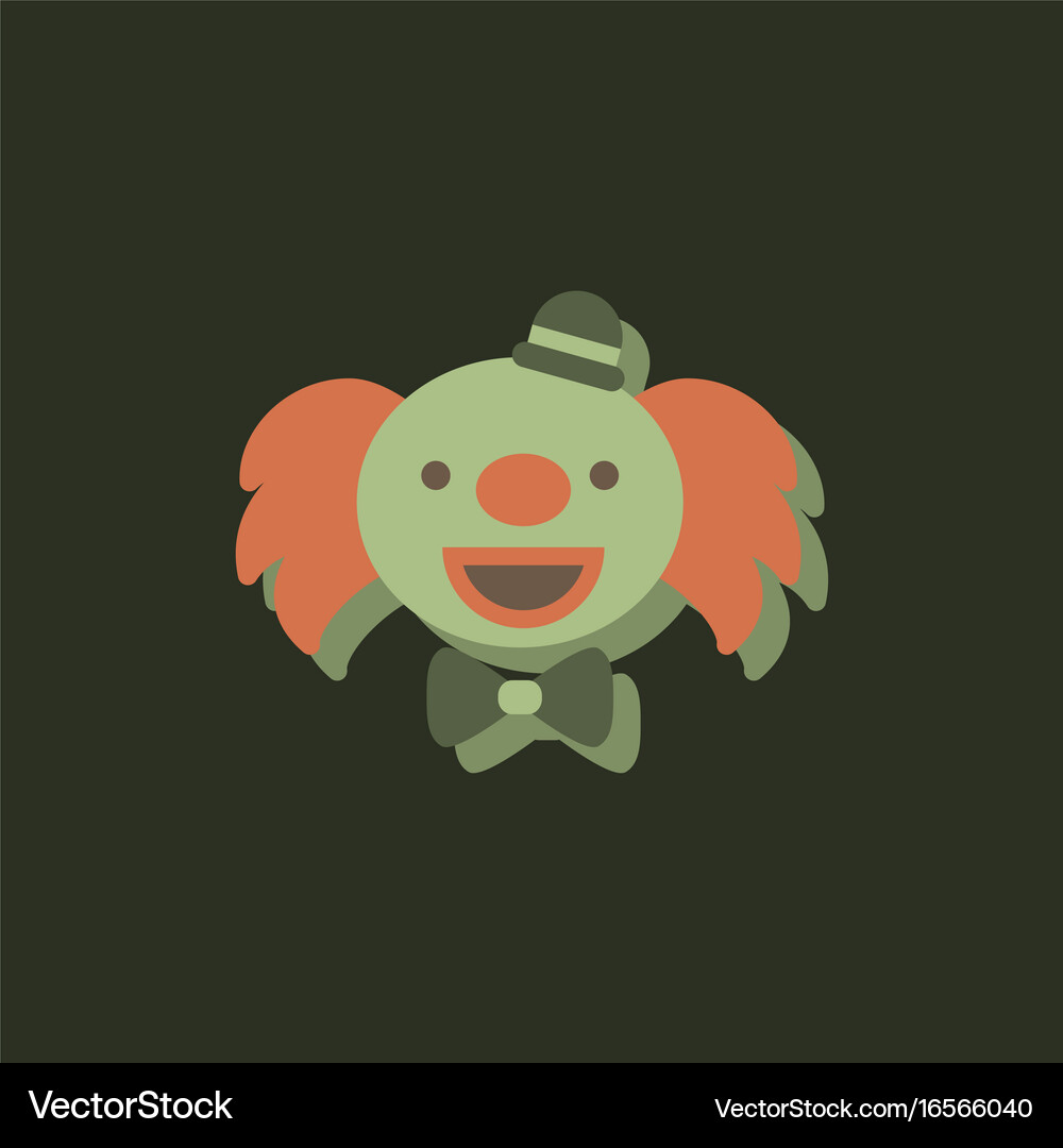 Circus clown in sticker style Royalty Free Vector Image