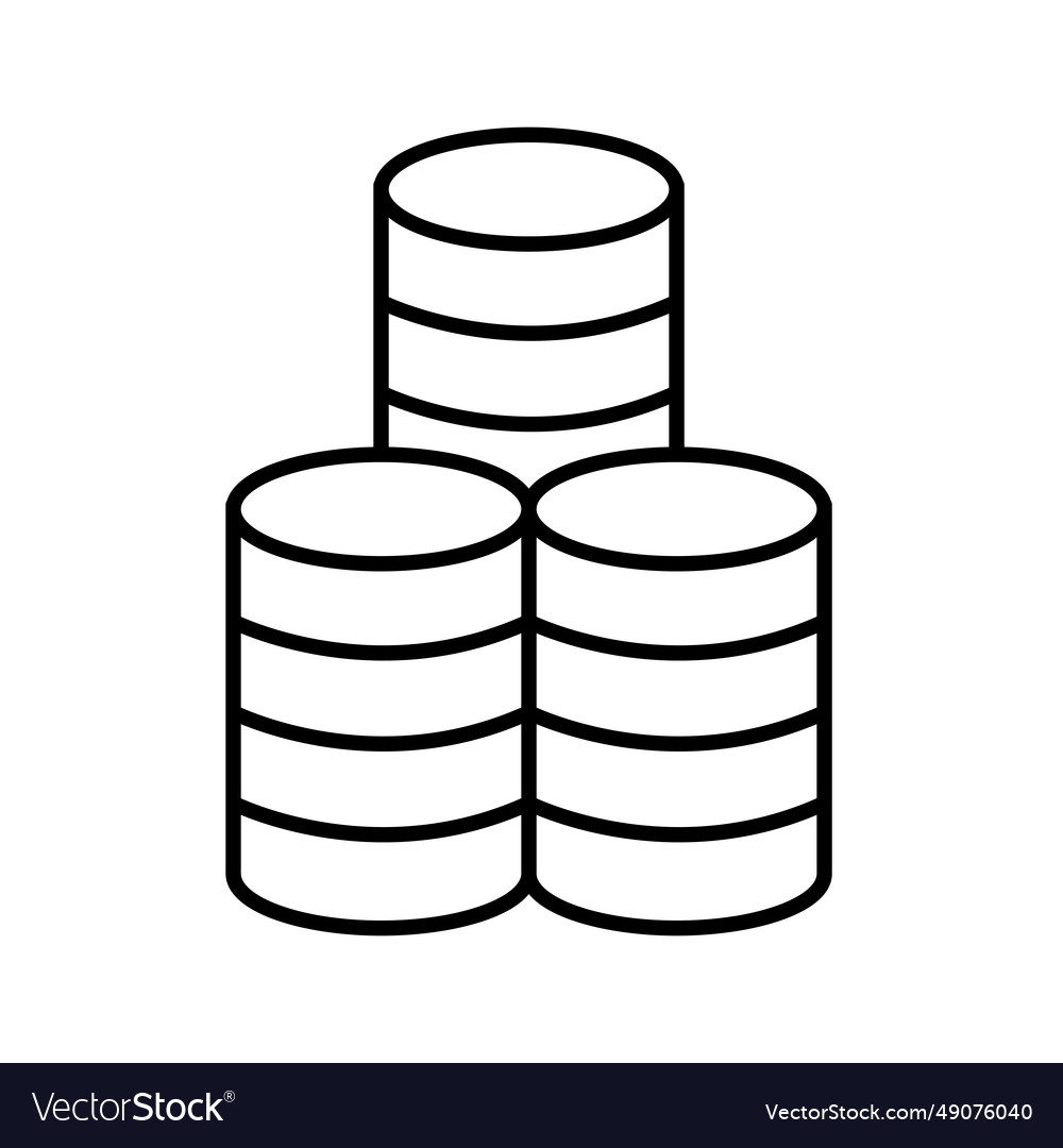 Coins stack icon Royalty Free Vector Image - VectorStock