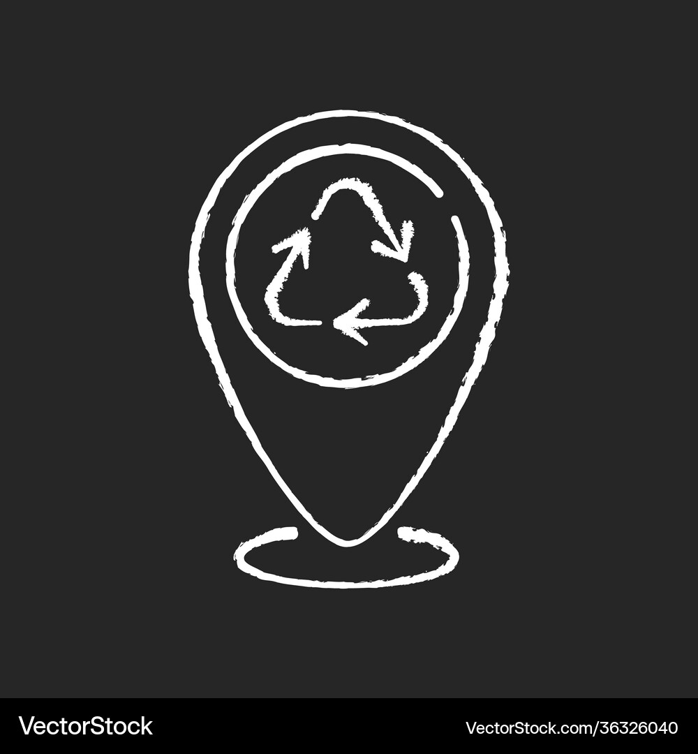Dropping off locations chalk white icon on black Vector Image