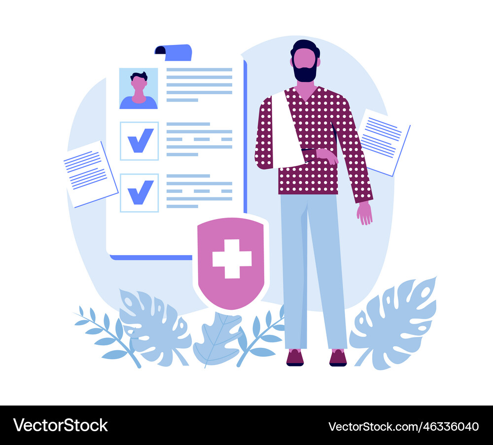 Employee health concept Royalty Free Vector Image