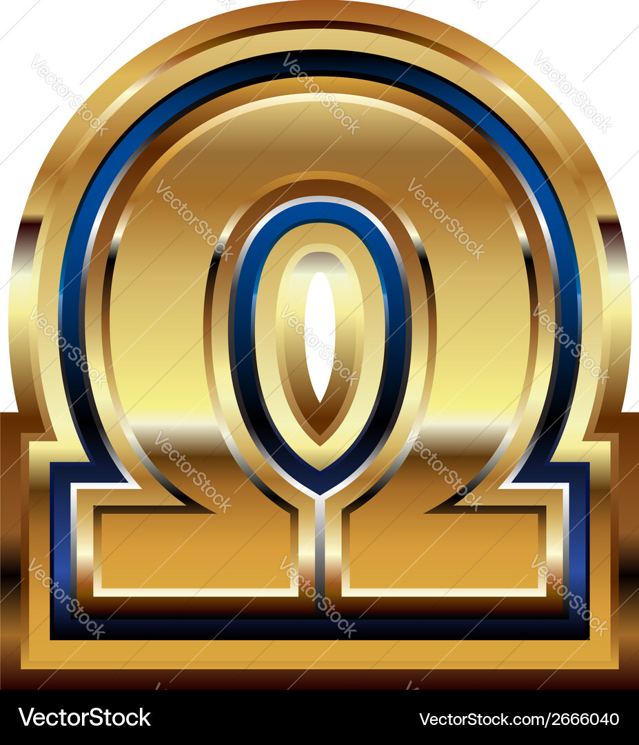 Golden font symbol Royalty Free Vector Image - VectorStock