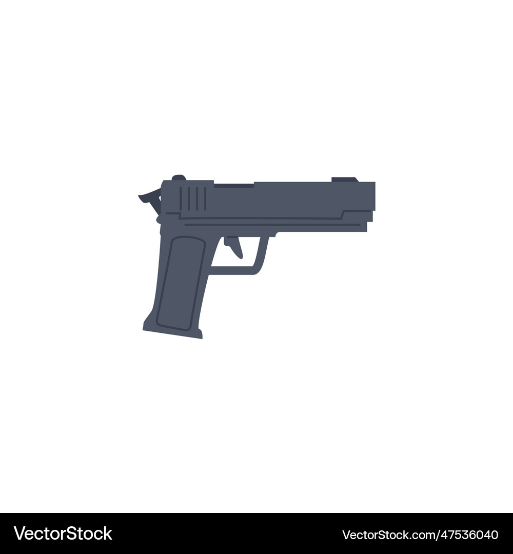 Gun weapon cartoon flat Royalty Free Vector Image