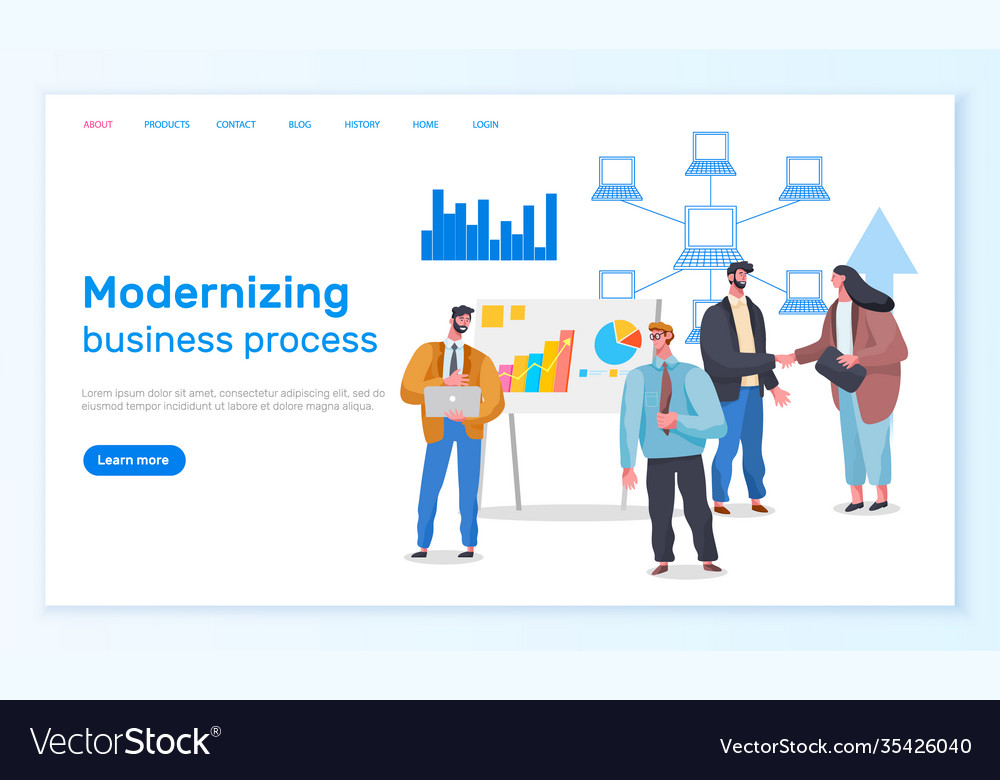 Modernizing business process landing page template Modernizing business process landing page template