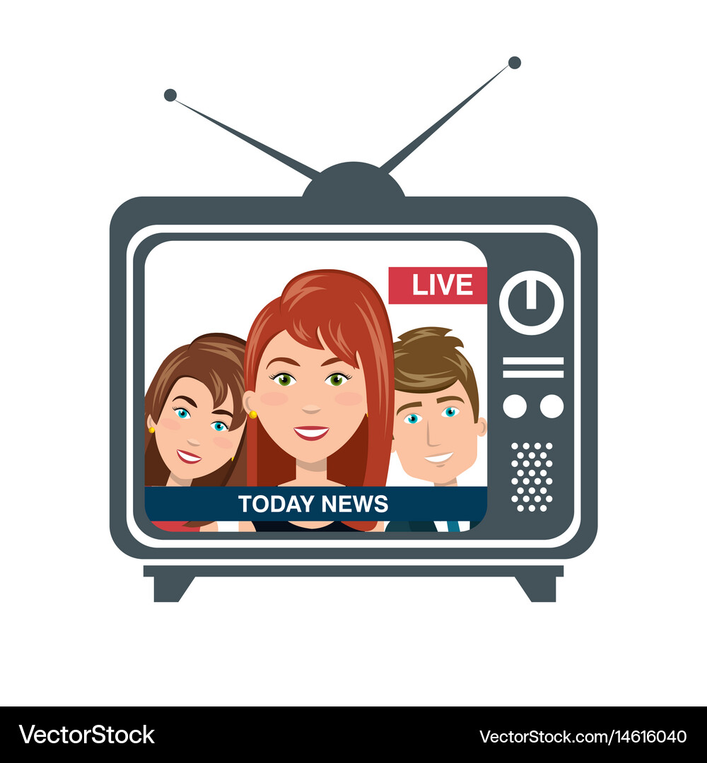 News presenter avatar character Royalty Free Vector Image