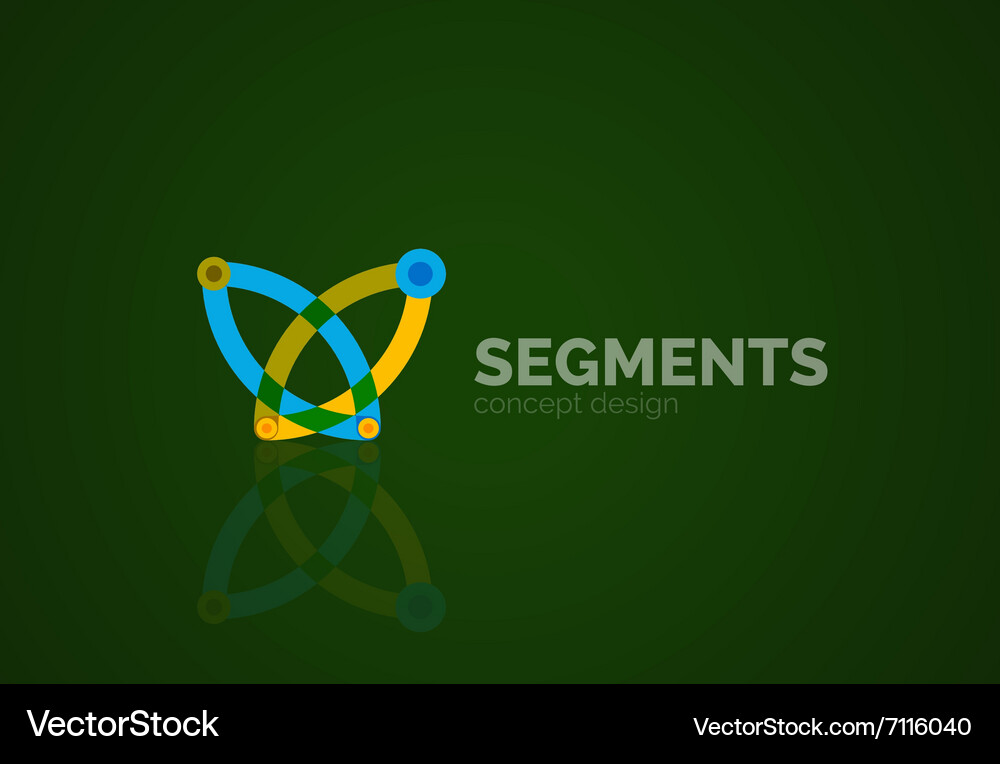 Outline minimal abstract geometric logo Royalty Free Vector
