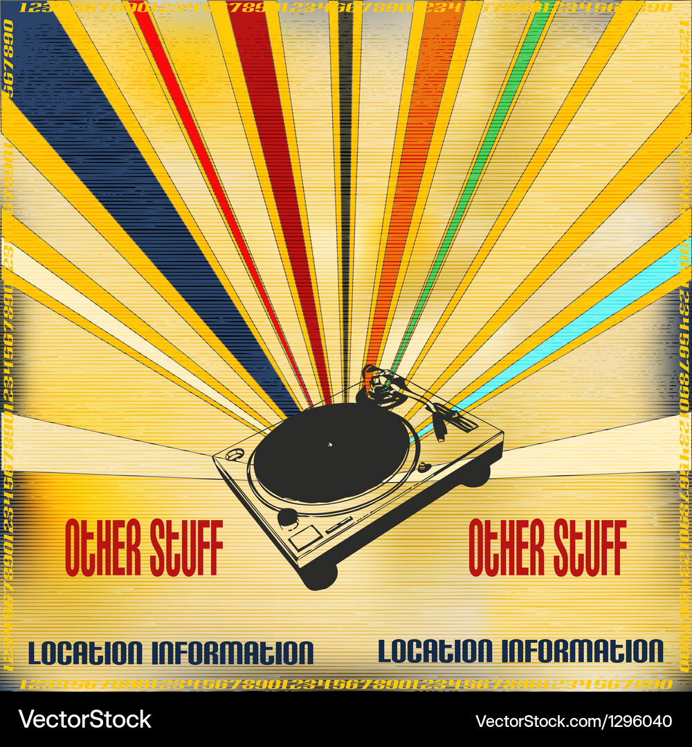 Retro DJ Poster - Vibrant Style Royalty Free Vector Image