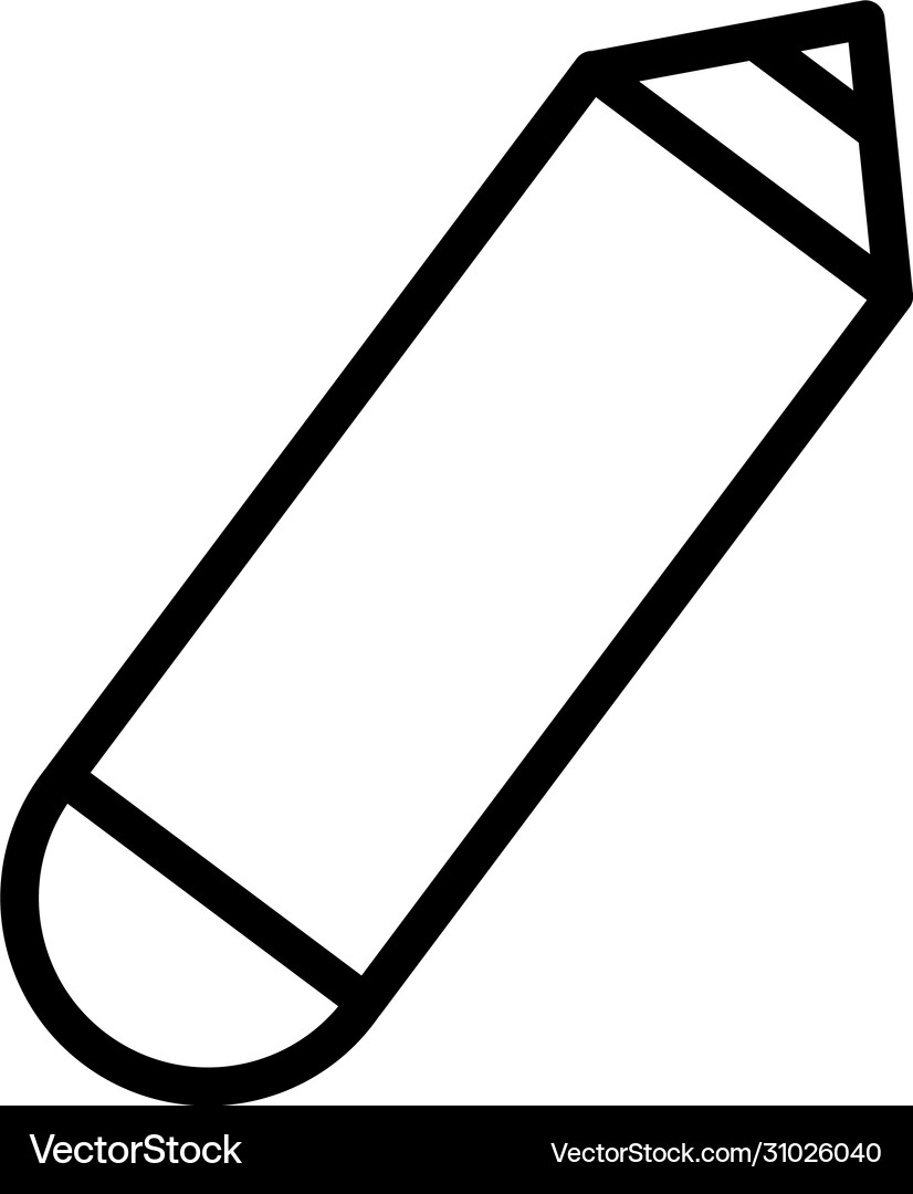 User interface concept pencil icon line style Vector Image