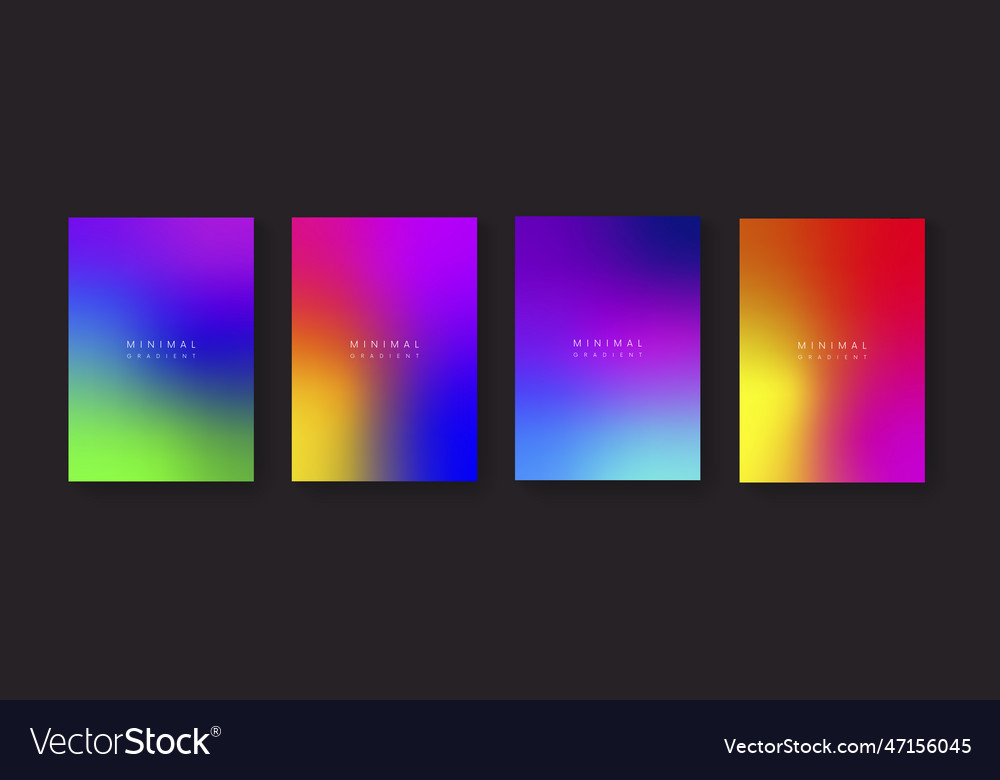 Abstract colorful gradient backgrounds trendy Vector Image