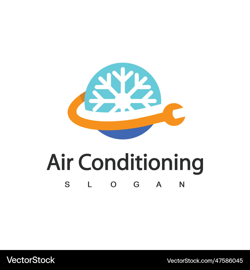 Air conditioning logo hvac concept Royalty Free Vector Image