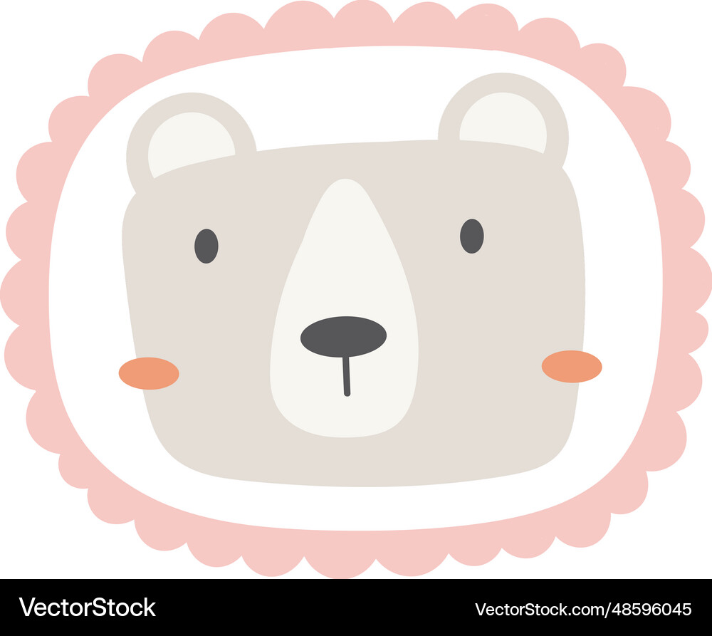 Bear face portrait Royalty Free Vector Image - VectorStock