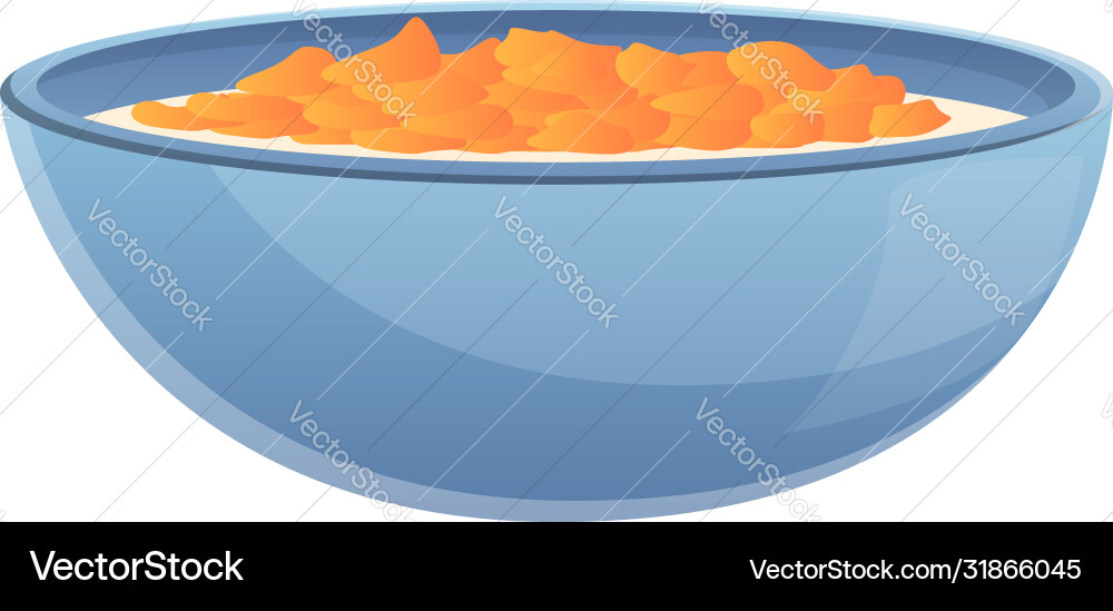 Cereal flakes icon cartoon style Royalty Free Vector Image