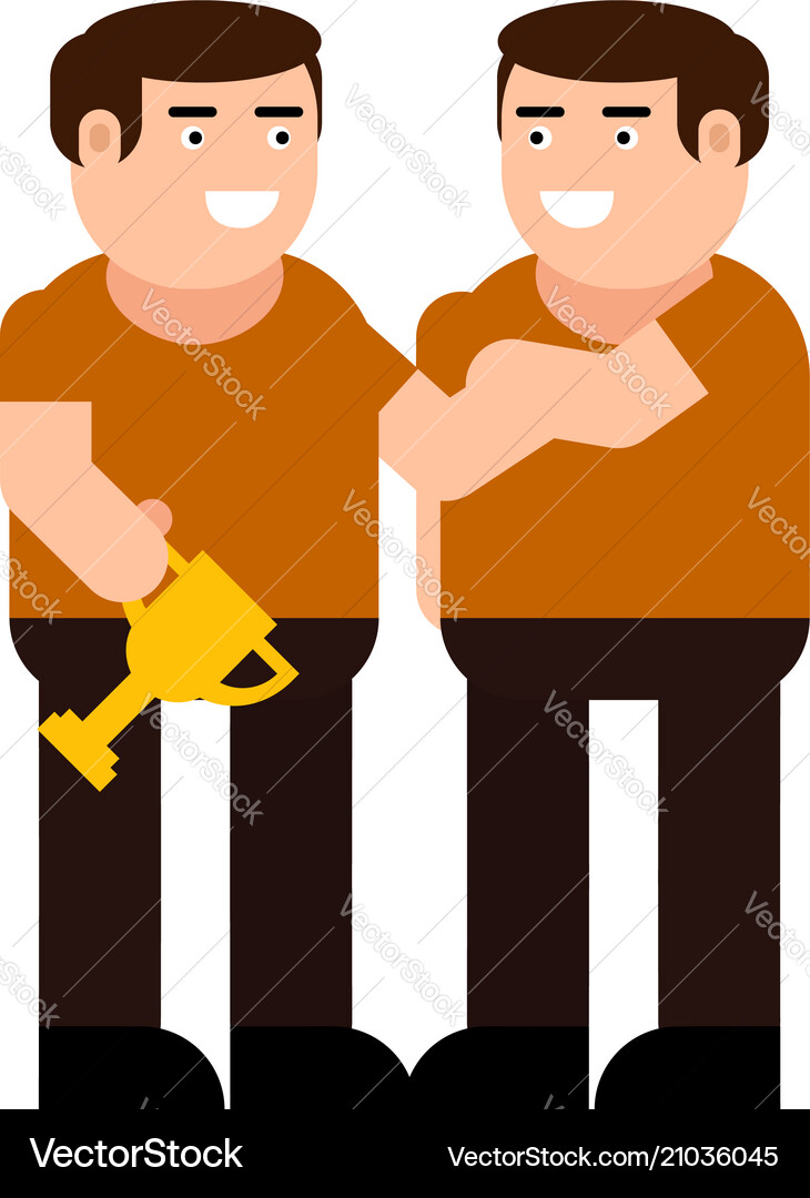 Congratulation of the winner icon Royalty Free Vector Image