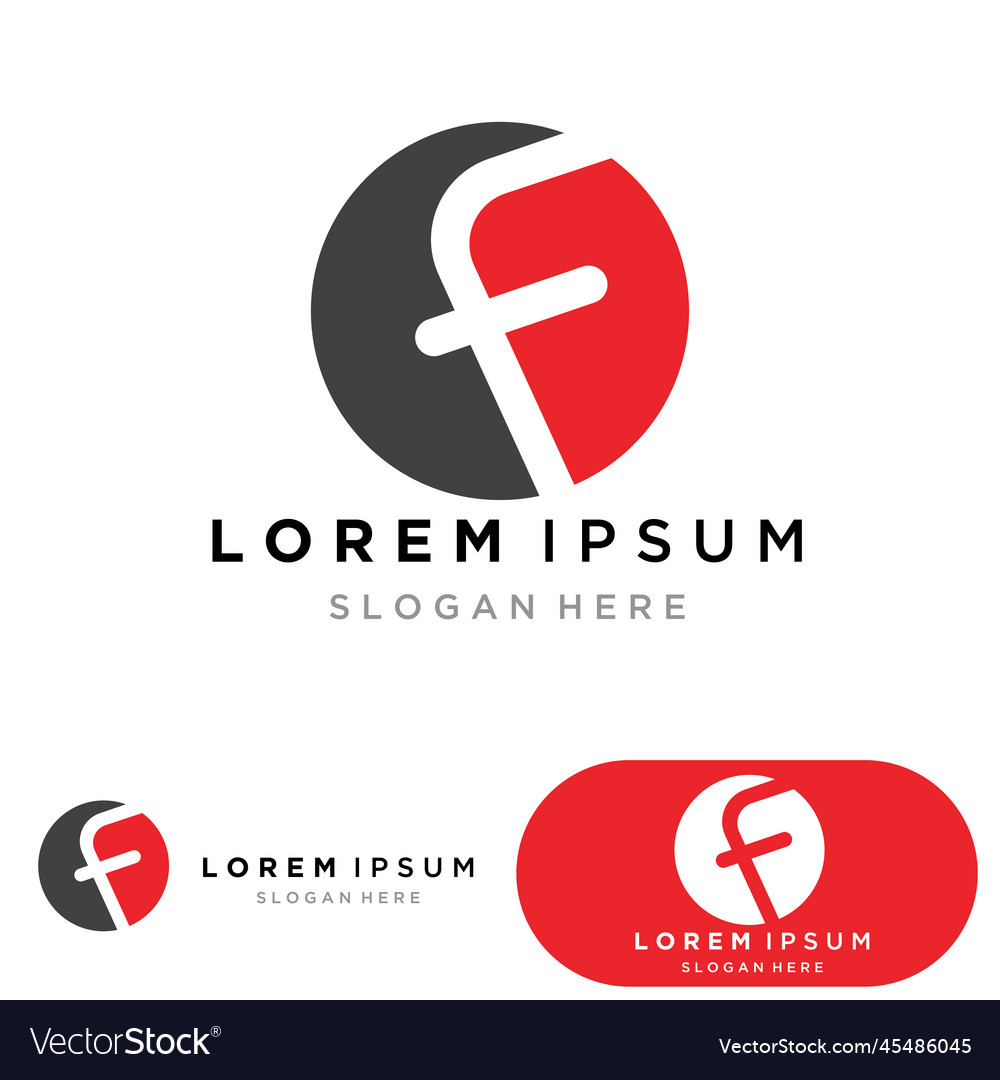 F letter icon Royalty Free Vector Image - VectorStock