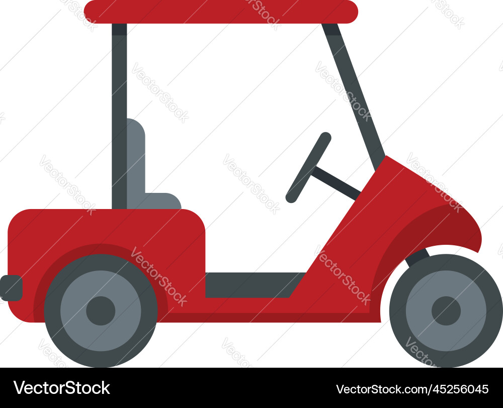 Golf cart buggy icon flat style Royalty Free Vector Image