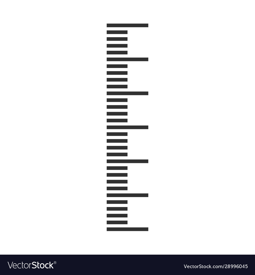 Measuring Scale Markup For Rulers In Vertical Vector Image
