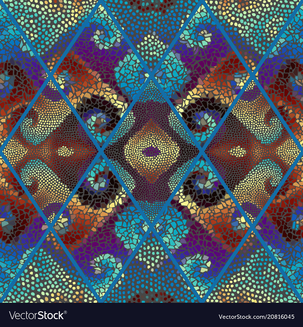 Seamless mosaic pattern Royalty Free Vector Image