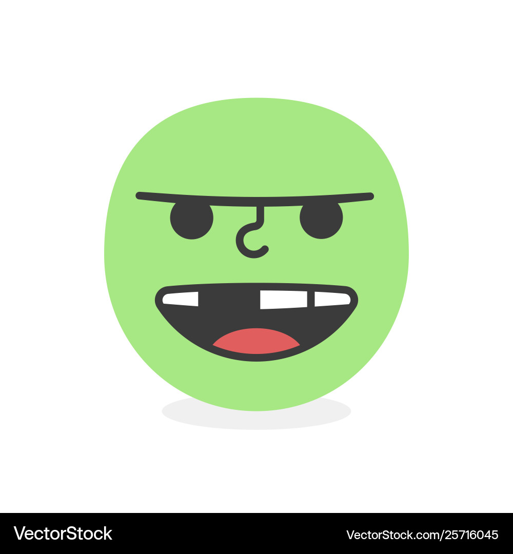 Trendy rascal emoji smile eps10 Royalty Free Vector Image