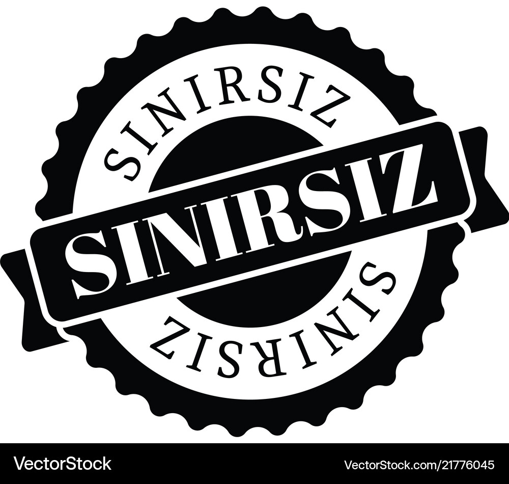 Unlimited stamp in turkish Royalty Free Vector Image