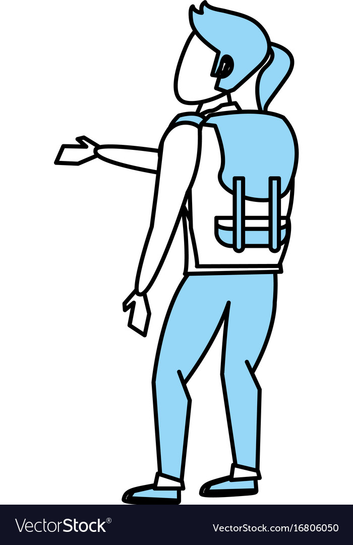 Backpacker Royalty Free Vector Image - VectorStock