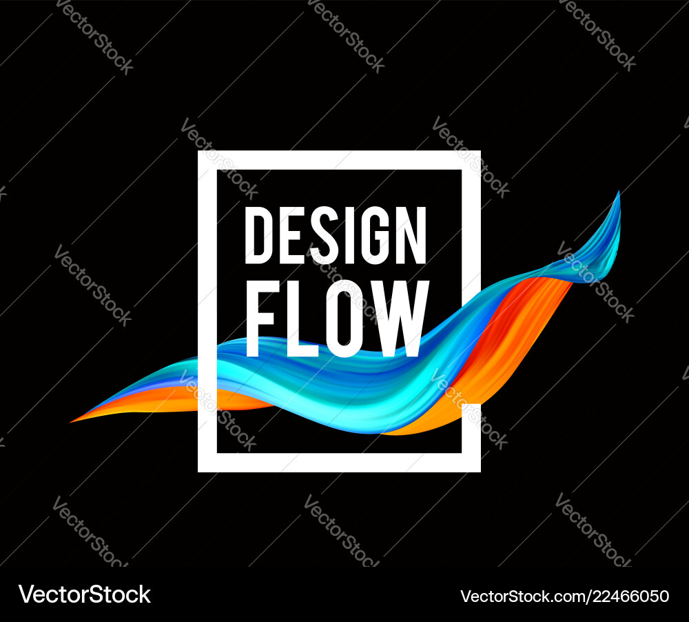 Colorful flow design trending wave liquid Vector Image