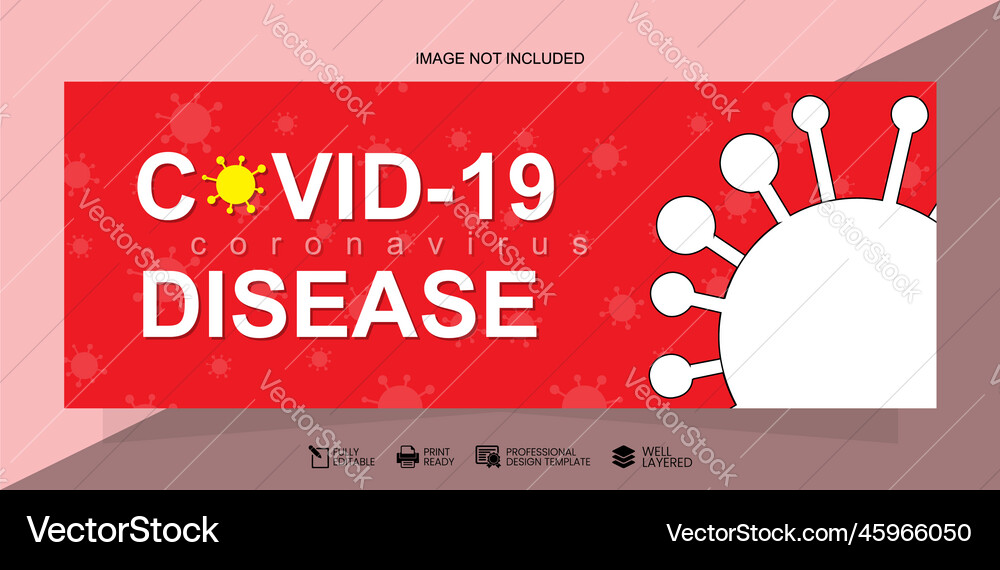 Coronavirus disease banner design Royalty Free Vector Image