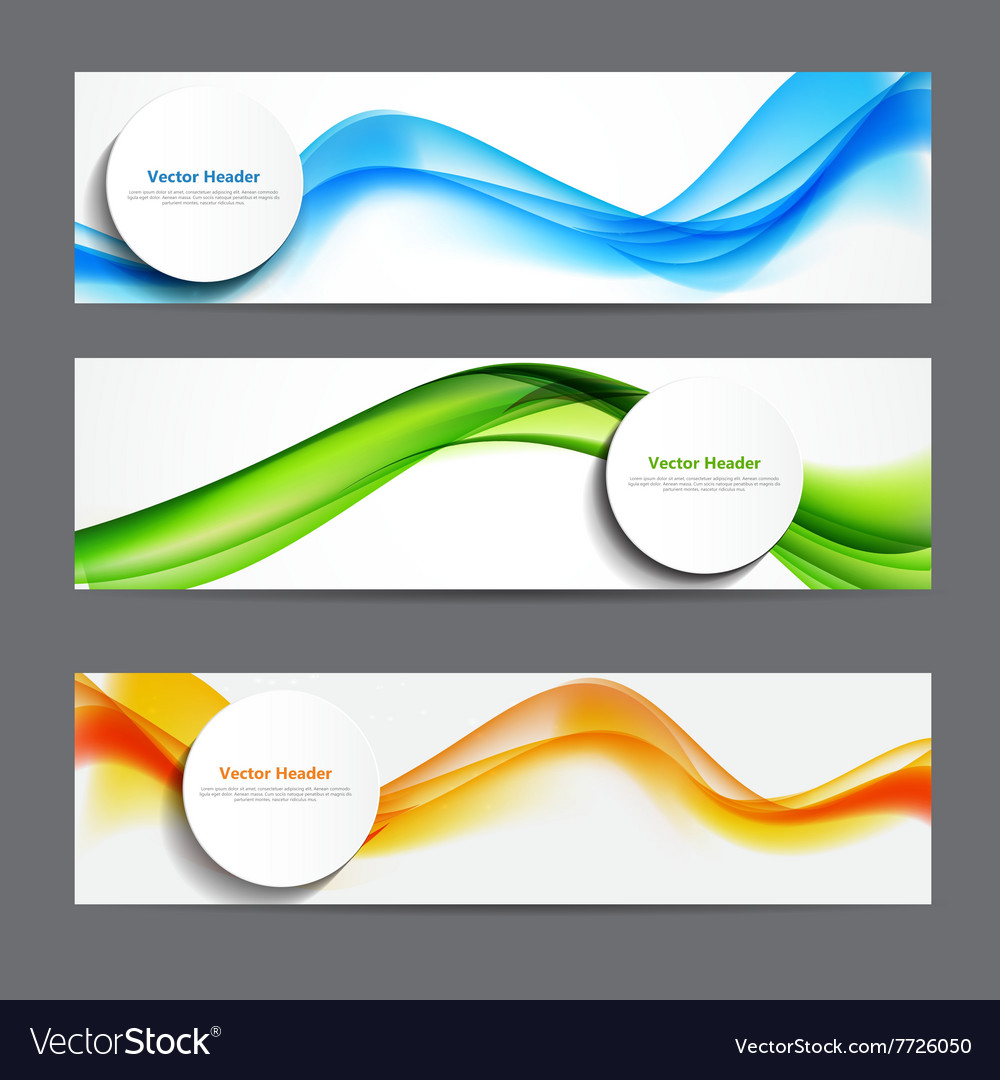 Dynamic Colored Wave Header Royalty Free Vector Image