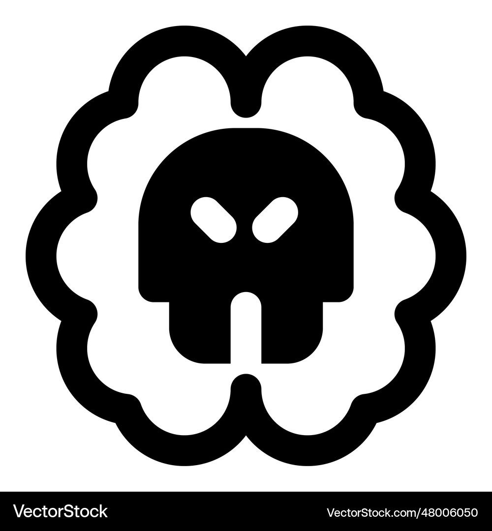 Hacked brain a malfunction in mental state Vector Image