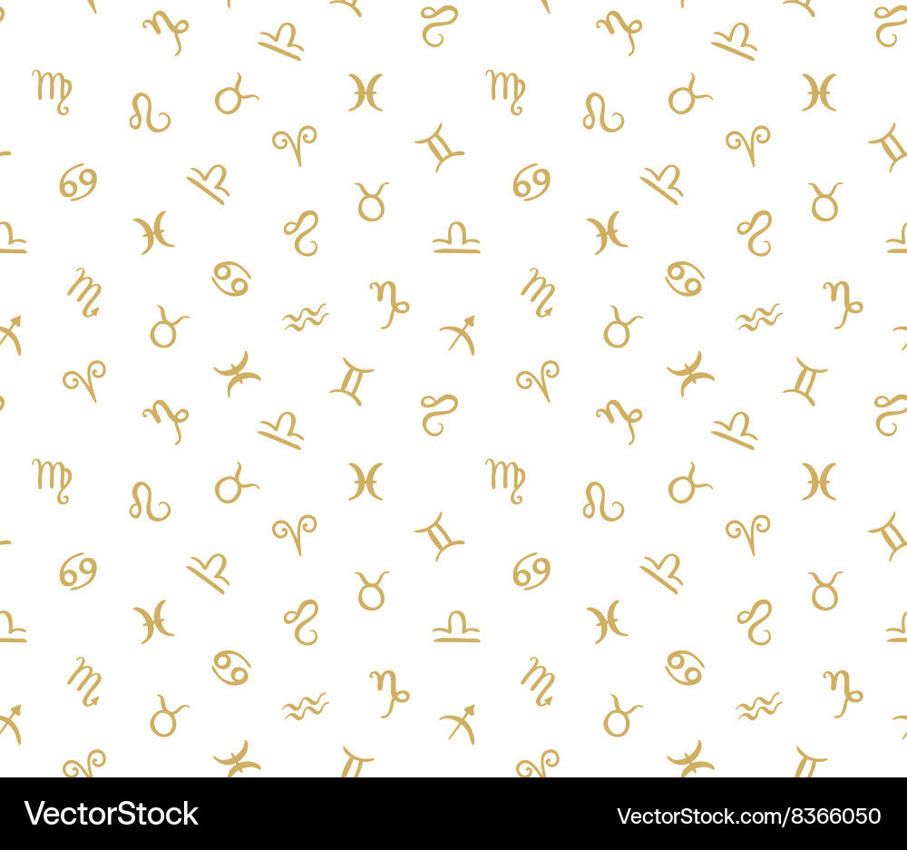 Seamless pattern with horoscope zodiac signs Vector Image