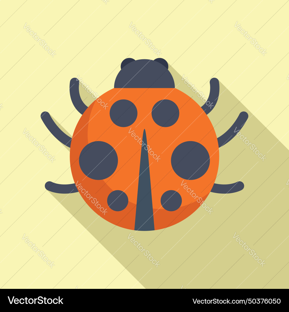 Sheet baby bug icon flat adorable insect Vector Image